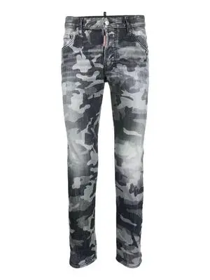 Dsquared2 Camouflage-print Bootcut Jeans - Grey