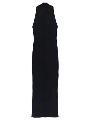 COURREGES Cut-out Ribbed Midi Dress - Blue