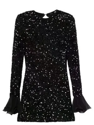 ROTATE BY BIRGER CHRISTENSEN Sequinned Mini Dress - Black