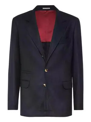 Brunello Cucinelli Single-breasted Cashmere Blazer - Blue
