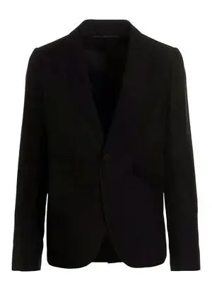 SAPIO Peak Lapels Blazer - Black