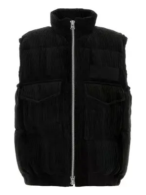 Sacai Corduroy Padded Vest - Black