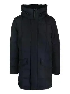 Woolrich Funnel Neck Padded Coat - Blue