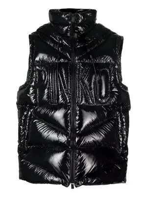 Pinko Logo-embossed Puffer Gilet - Black