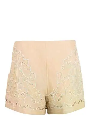 TWINSET Broderie-anglaise Mini Shorts - Neutrals
