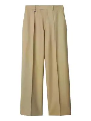 Burberry Wool Tailored Trousers - Neutrals