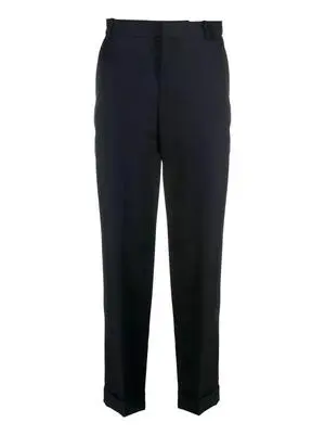 Balmain Cropped Straight-leg Trousers - Blue