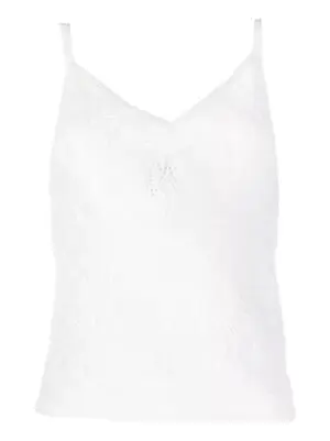 BARRIE Spaghetti-strap Cashmere Top - Neutrals