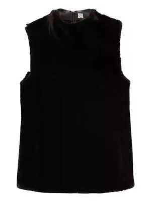 TOTEME Shearling-panel Top - Brown