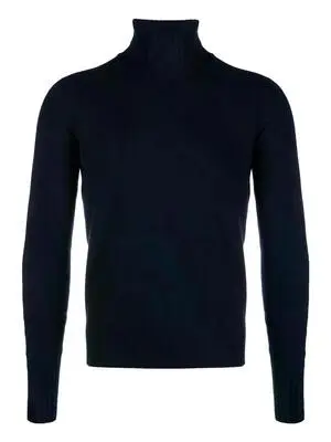 DRUMOHR Roll-neck Cashmere Sweater - Blue