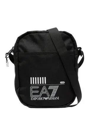 EA7 Logo-print Messenger Bag - Black