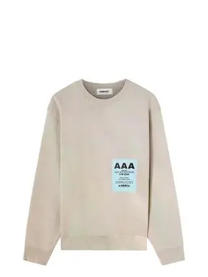AMBUSH Pass-print Cotton Sweatshirt - Neutrals
