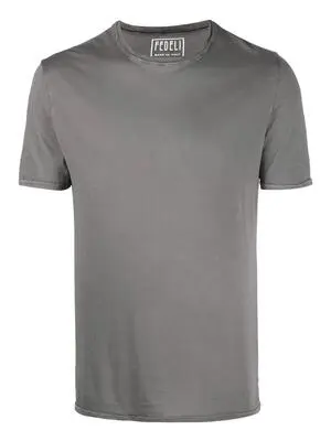 Fedeli Short-sleeved Cotton T-shirt - Grey