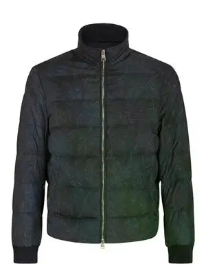 Etro Paisley-print Padded Jacket - Blue
