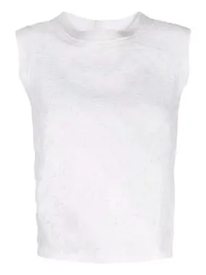 Shiatzy Chen Lace-detailing Sleeveless Vest - White