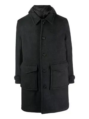 Woolrich Wool-blend Button-up Coat - Grey