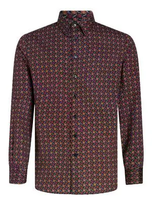 Etro Graphic-print Cotton Shirt - Red