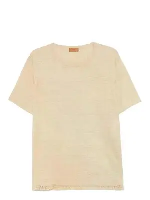 Alanui Linen T-shirt - Neutrals