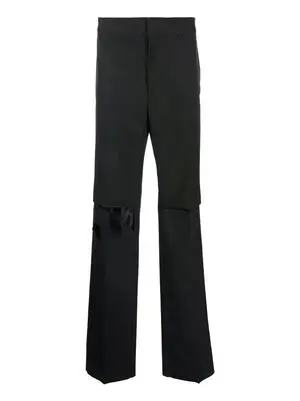 Givenchy Distressed Wool Trousers - Grey