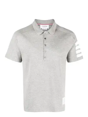 Thom Browne 4-bar Stripe Polo Shirt - Grey