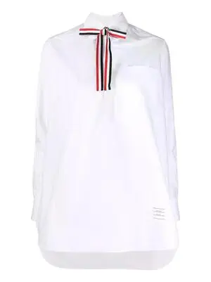 Thom Browne Rwb Bow-tie Blouson Shirt - White
