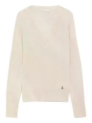 Patrizia Pepe Cashmere V-neck Sweater - Neutrals