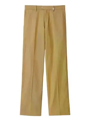 Burberry Straight-leg Cotton Trousers - Neutrals