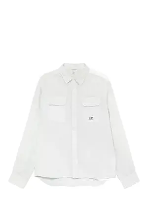 C.P. COMPANY Linen Long-sleeves Shirt - Blue