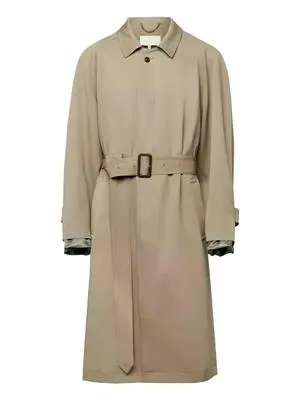 MAISON MARGIELA Spread-collar Wool Trench Coat - Neutrals