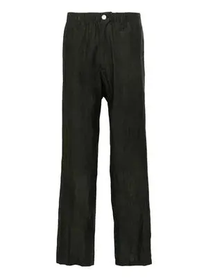 Yohji Yamamoto Seam-detail Tapered Trousers - Grey