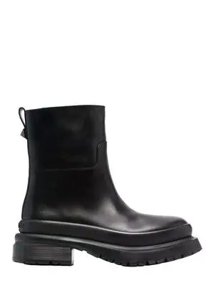 Valentino Garavani Rockstud Almond-toe Ankle Boots - Black