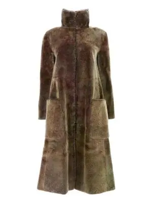 Giorgio Armani Shearling Coat - Brown