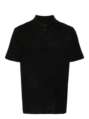 Givenchy Embroidered-monogram Cotton Polo Shirt - Black