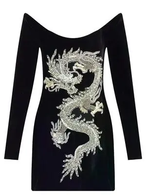 THE NEW ARRIVALS ILKYAZ OZEL Selva Mini Dress - Black