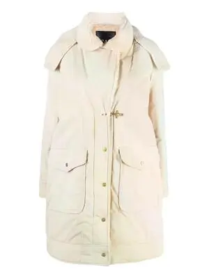 FAY Detachable-hood Parka Coat - Neutrals