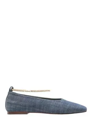 MARIA LUCA Augusta Denim Ballerina Shoes - Blue