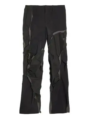 POST ARCHIVE FACTION Layered-design Tapered Trousers - Black