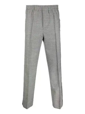 SAPIO Graphic-print Straight-leg Trousers - Grey