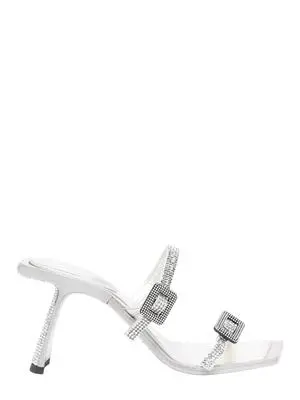 Benedetta Bruzziches Embellished Crystal Sandals Tone - Silver