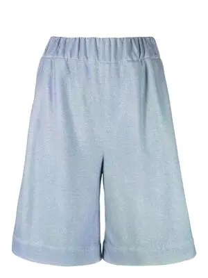Colombo Fine-knit Knee-length Shorts - Blue