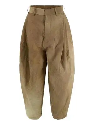 UMA WANG Pleated Trousers - Brown