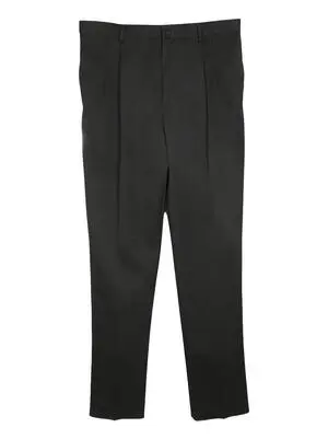 LANVIN High-waisted Tapered Wool Trousers - Black