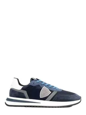 Philippe Model Logo-patch Panelled Sneakers - Blue