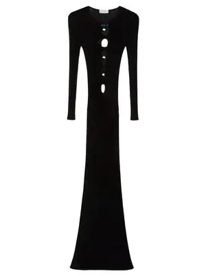 Off-White Cut-out Knitted Dress - Black