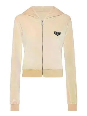 Philipp Plein Strass Skull Hoodie - Neutrals