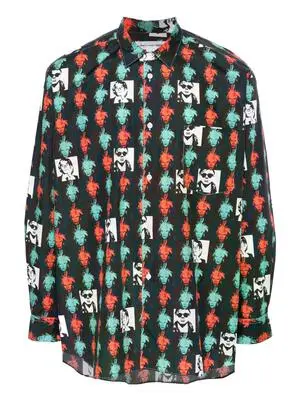 Comme Des Garçons Andy Warhol-print Cotton Shirt - Black