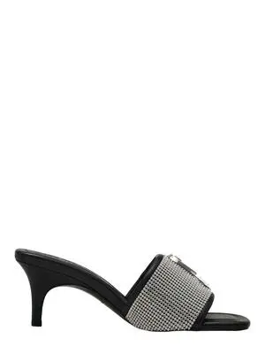 Marc Jacobs Rhinestone J Marc 65mm Sandals - Black