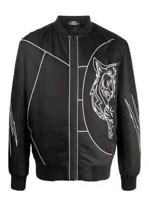 PLEIN SPORT Tiger Court Edition Bomber Jacket - Black
