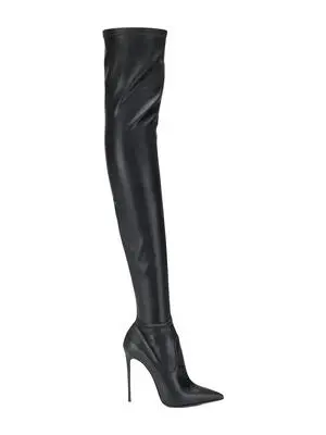 LE SILLA Eva Thigh-high Leather Boots - Black