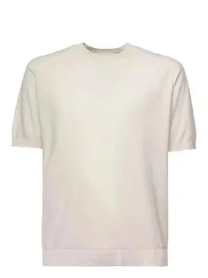 Eleventy Fine-knit Crew Neck T-shirt - Neutrals